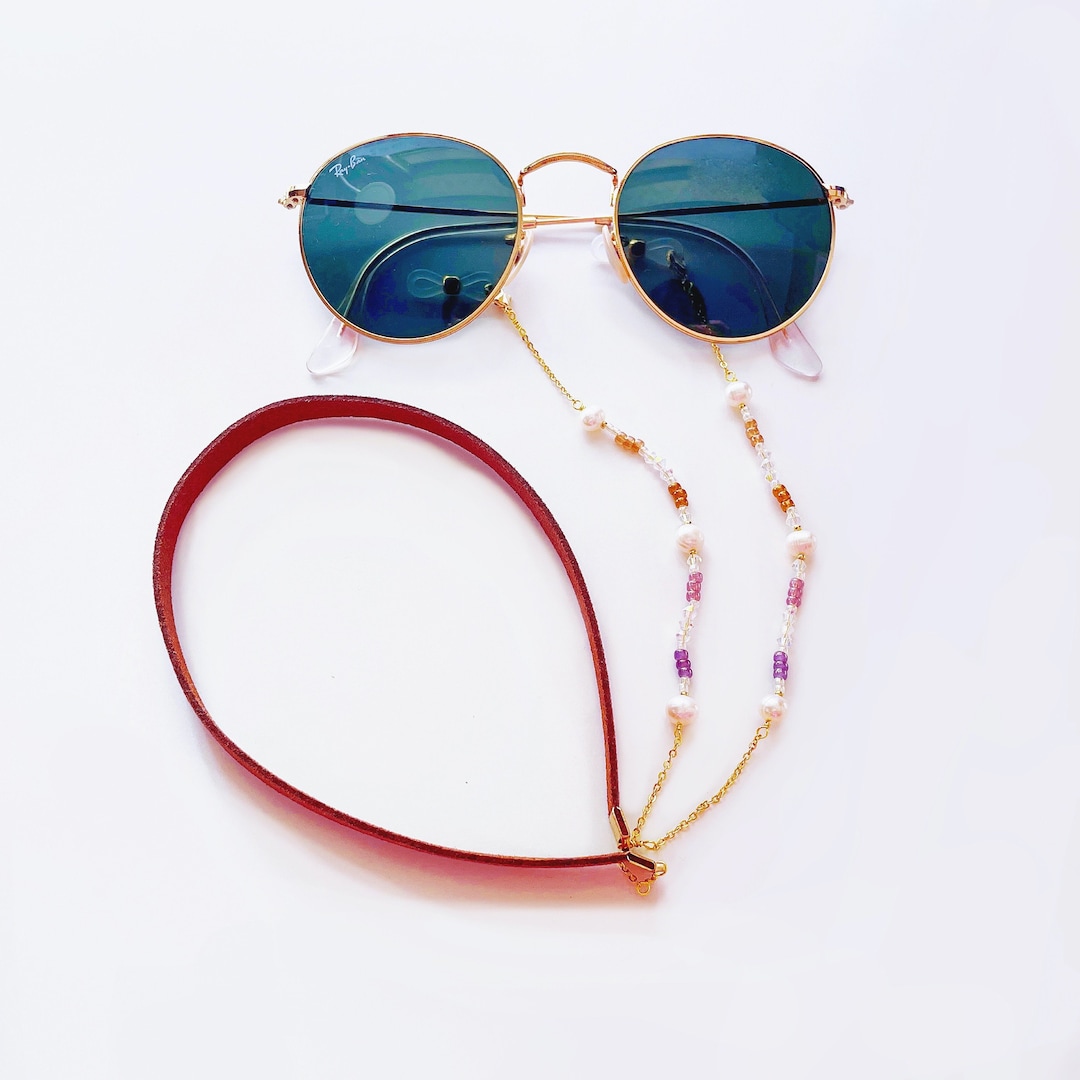 Multi Color Beaded Glasses Chain | Super Lightweight Sunglasses Chain ...