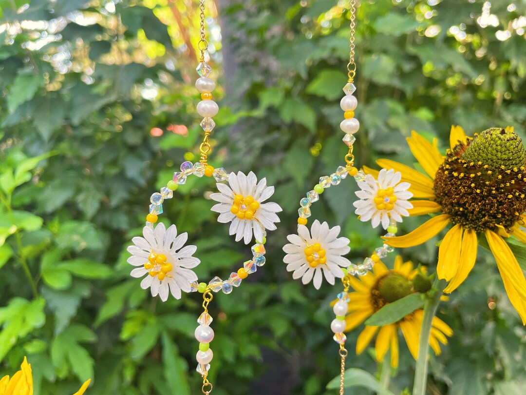 Daisy Glasses Chain Flower Sunglasses Chain Cottagecore - Etsy