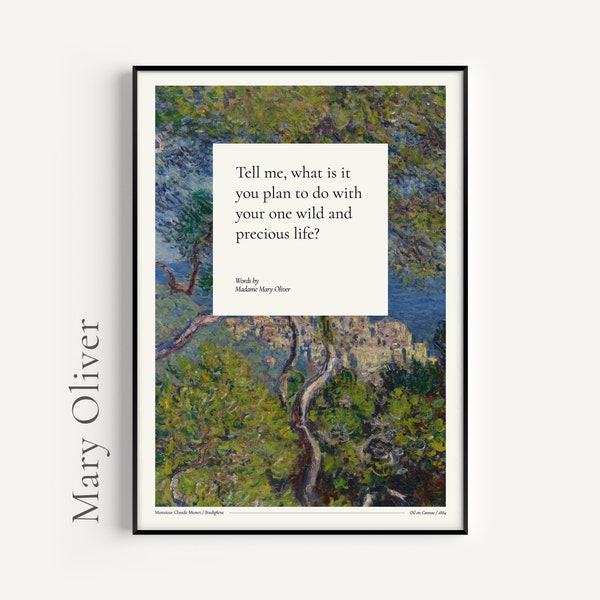 Mary Oliver Wall Art - Etsy