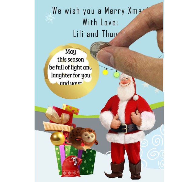 Secret Santa Reveal Card - Etsy