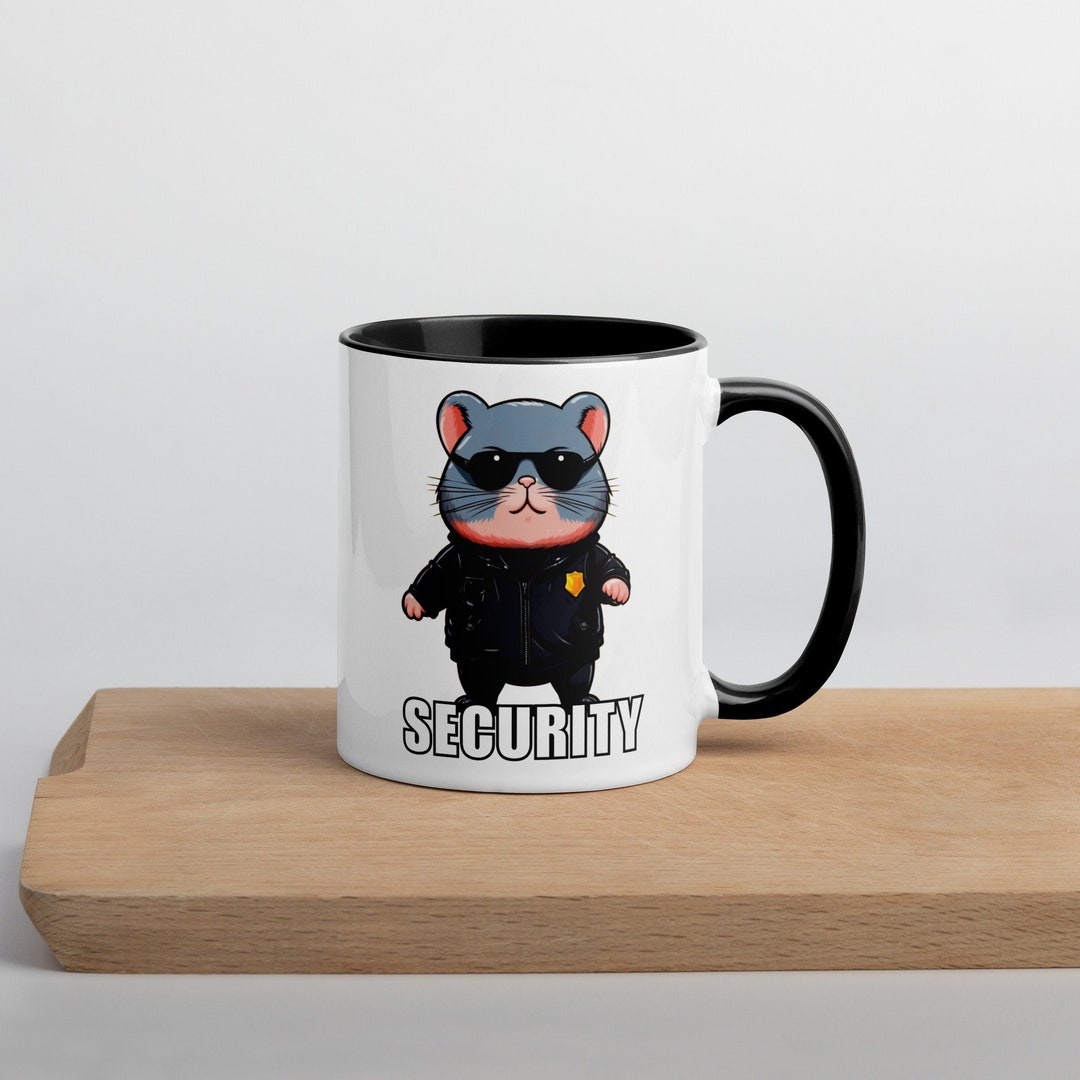 Fun Hamster Security Mug Quirky Office Home Coffee Cup Ideal Gift for ...