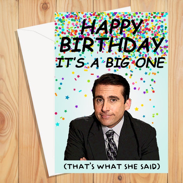 Michael Scott Birthday Cards - Etsy