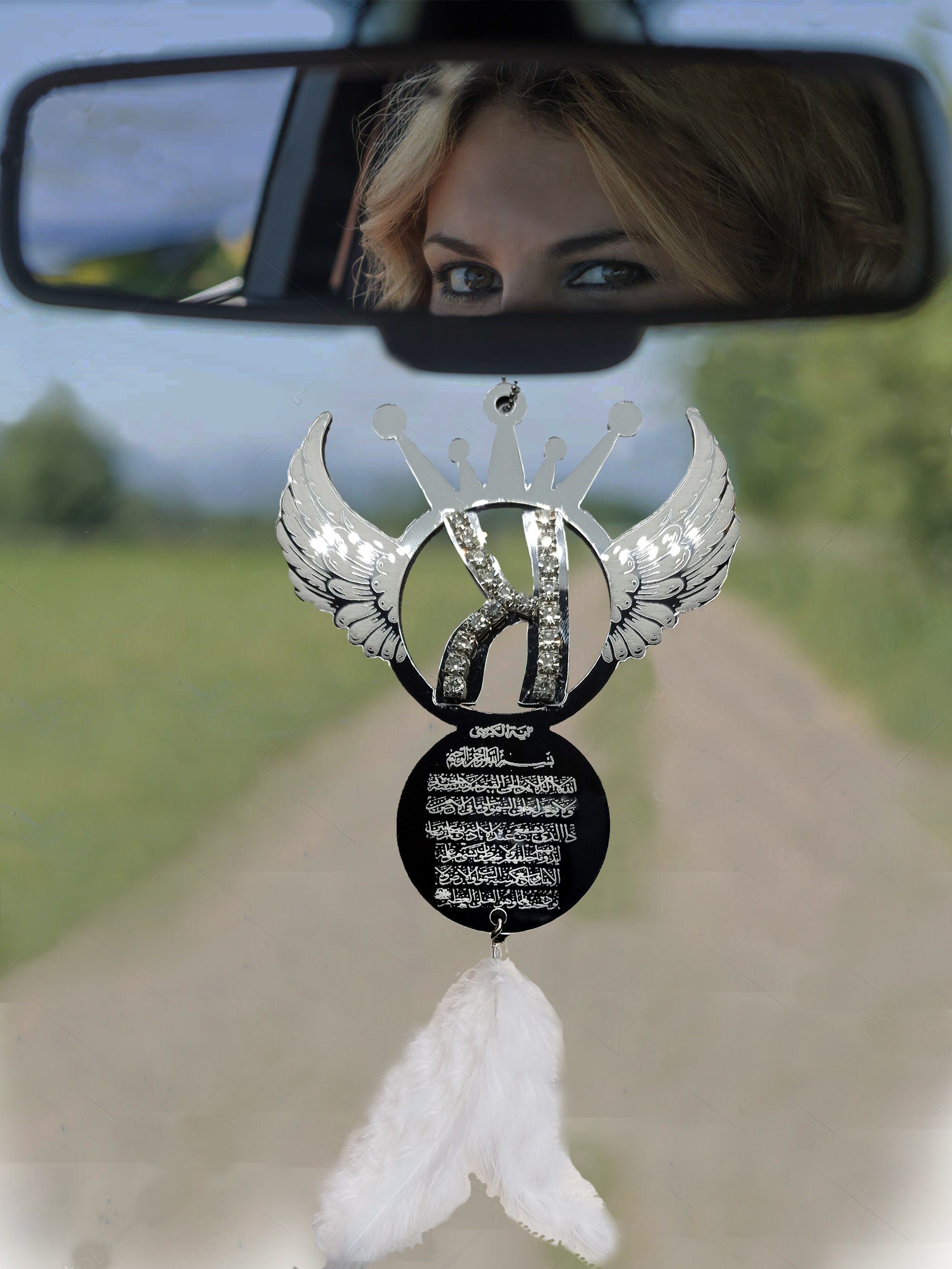 Angel Wing Car Hanging Accessories Personalized With Swarovski Silver ...