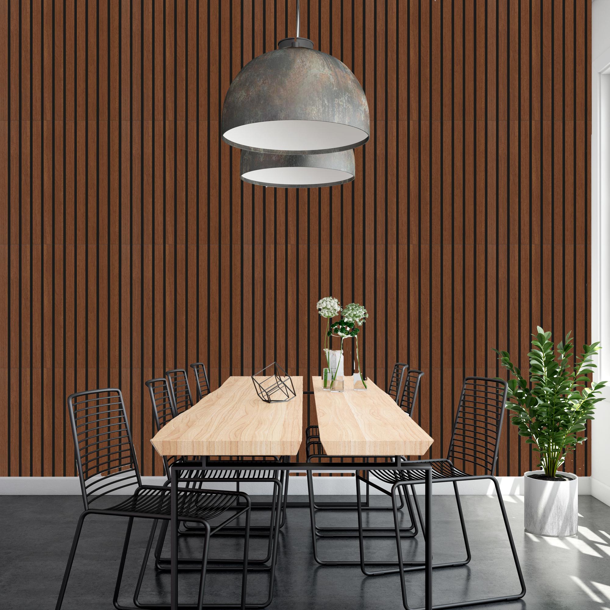 Slat Acoustic Wooden Wall Panels, Decorative Wall Panel, Bedroom Wall ...