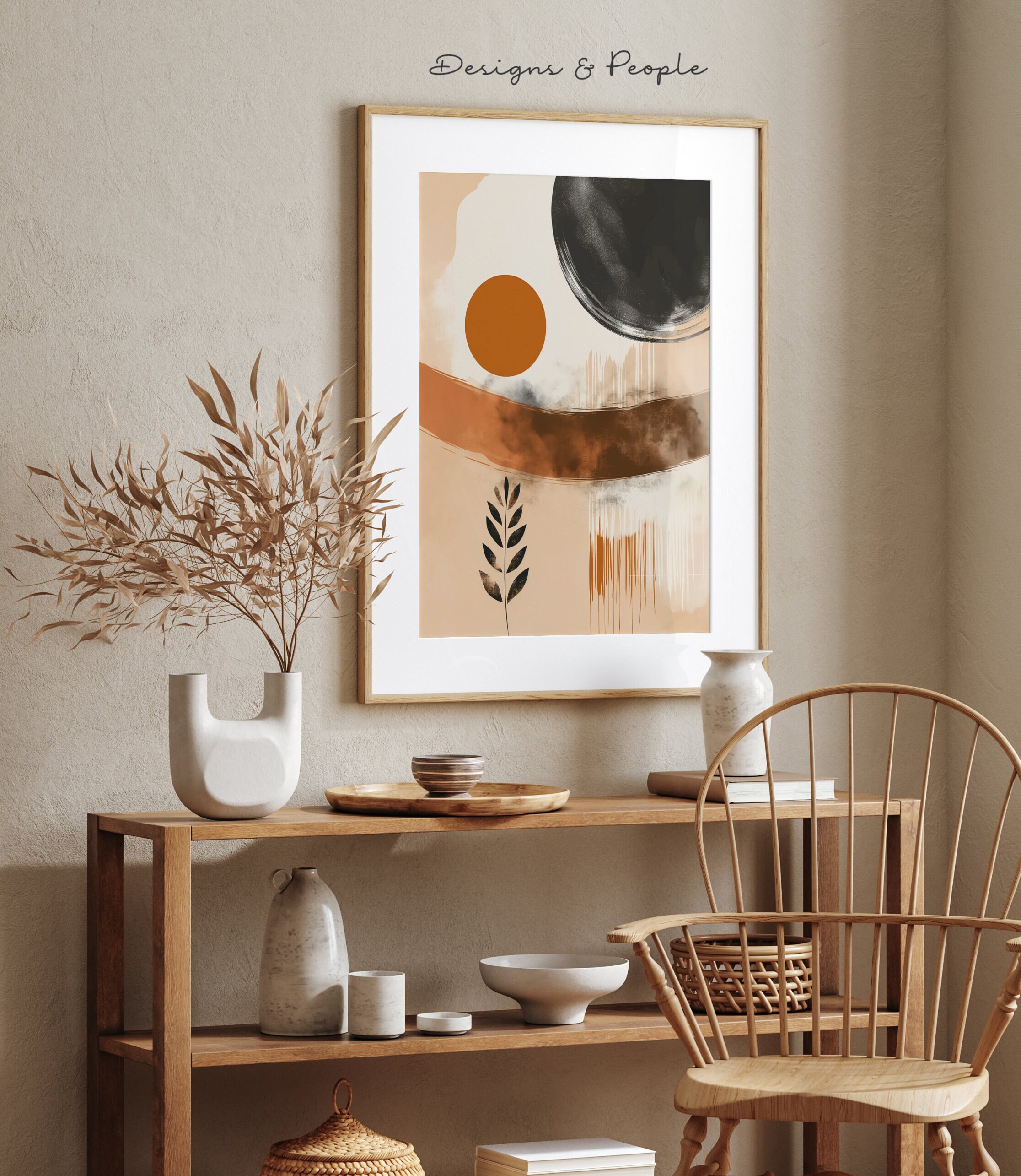 Printable Wall Decor Boho Aesthetic Simple Plant Wall Art Elegant Boho ...