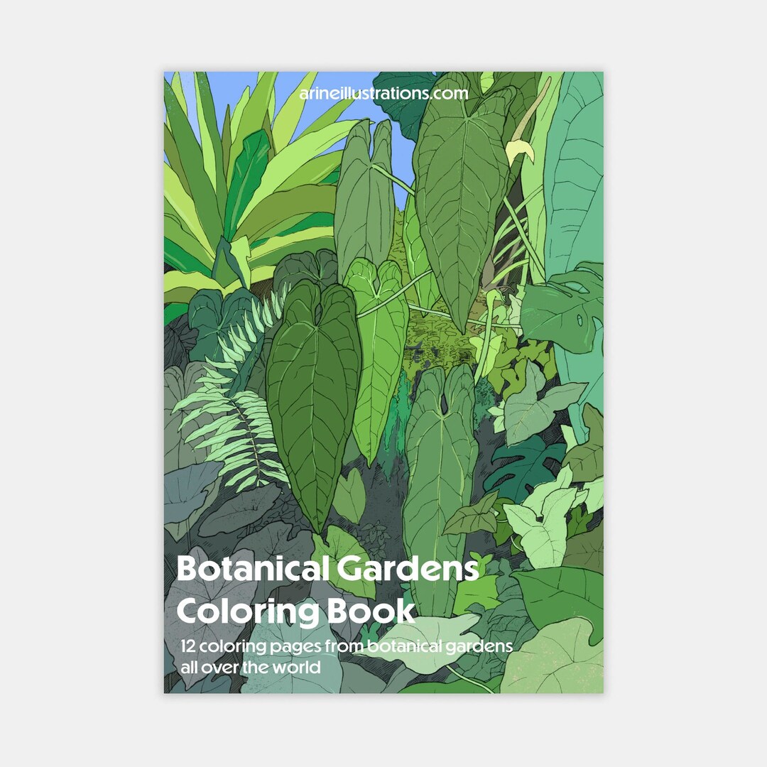 Botanical Coloring Book for Plant Lovers, Coloring Pages for Adults ...