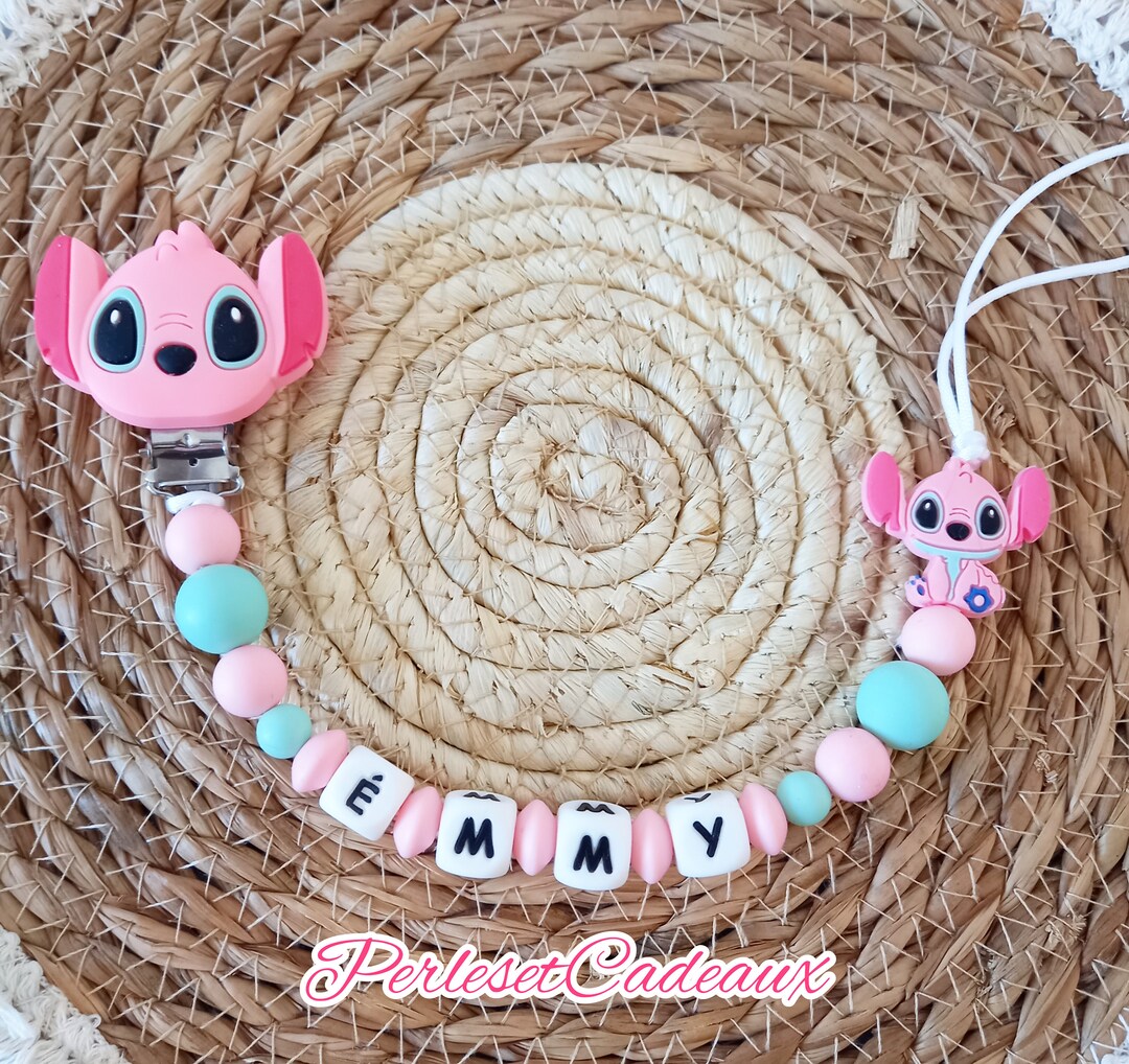 Personalized Pacifier Clip Pink Angel Baby Gift With or Without MAM ...