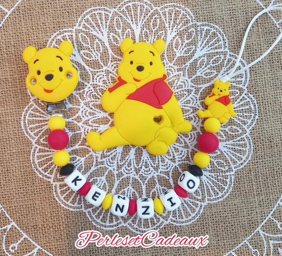 Winnie the Pooh Personalized Pacifier Attachment and Winnie Matching ...