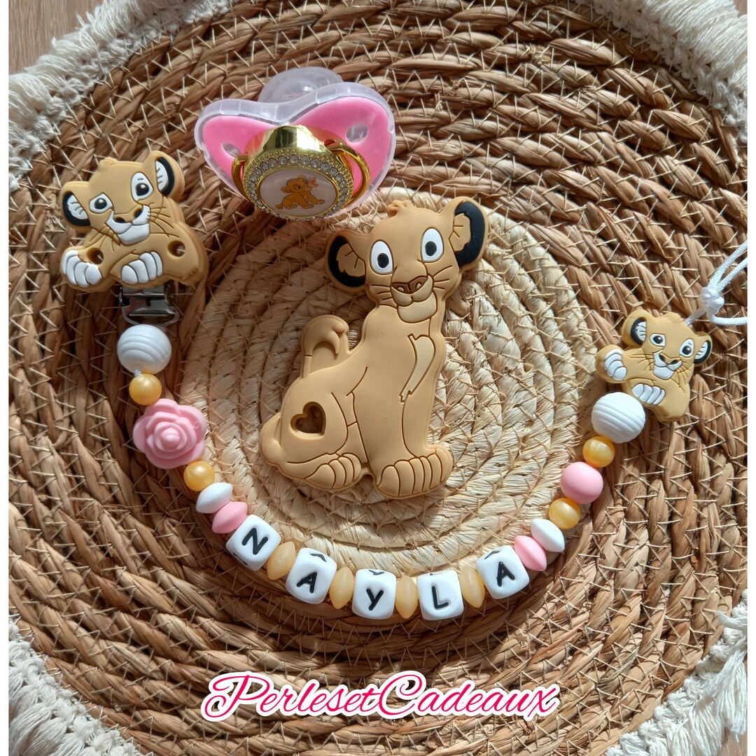 Personalized Pacifier Clip Nala Lion King Matching Ring and Pacifier ...