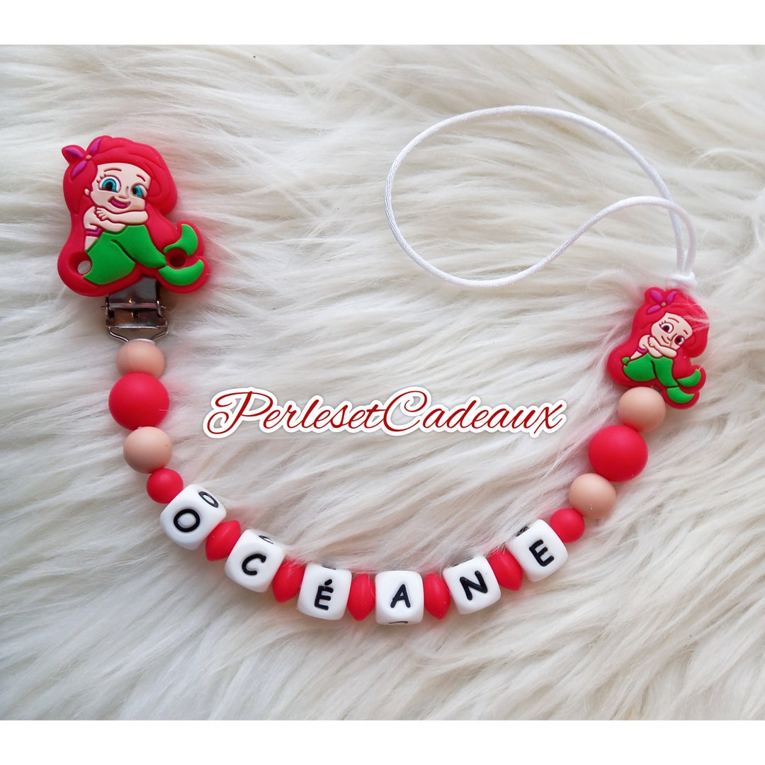 Personalized Silicone Mermaid Pacifier Clip Baby Birth Gift - Etsy