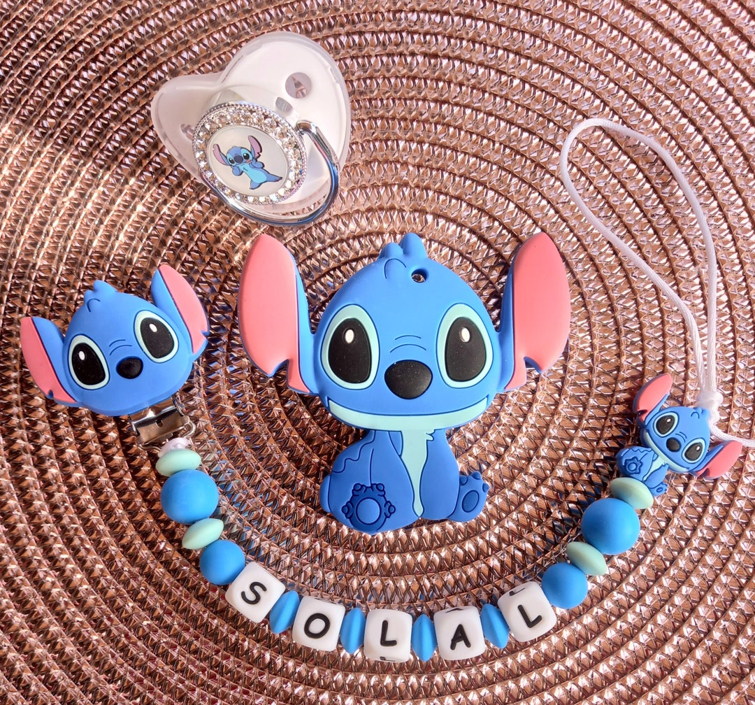 Stitch Personalized Stitch Pacifier Clip Matching Ring and - Etsy