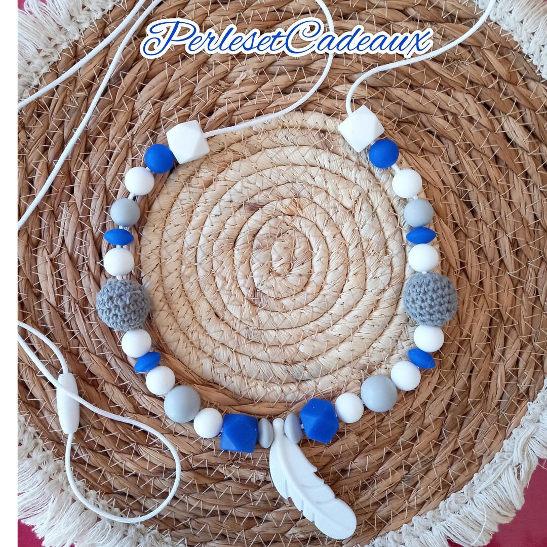 Silicone Feather Nursing Necklace - Baby Carrier Necklace. Bottle ...
