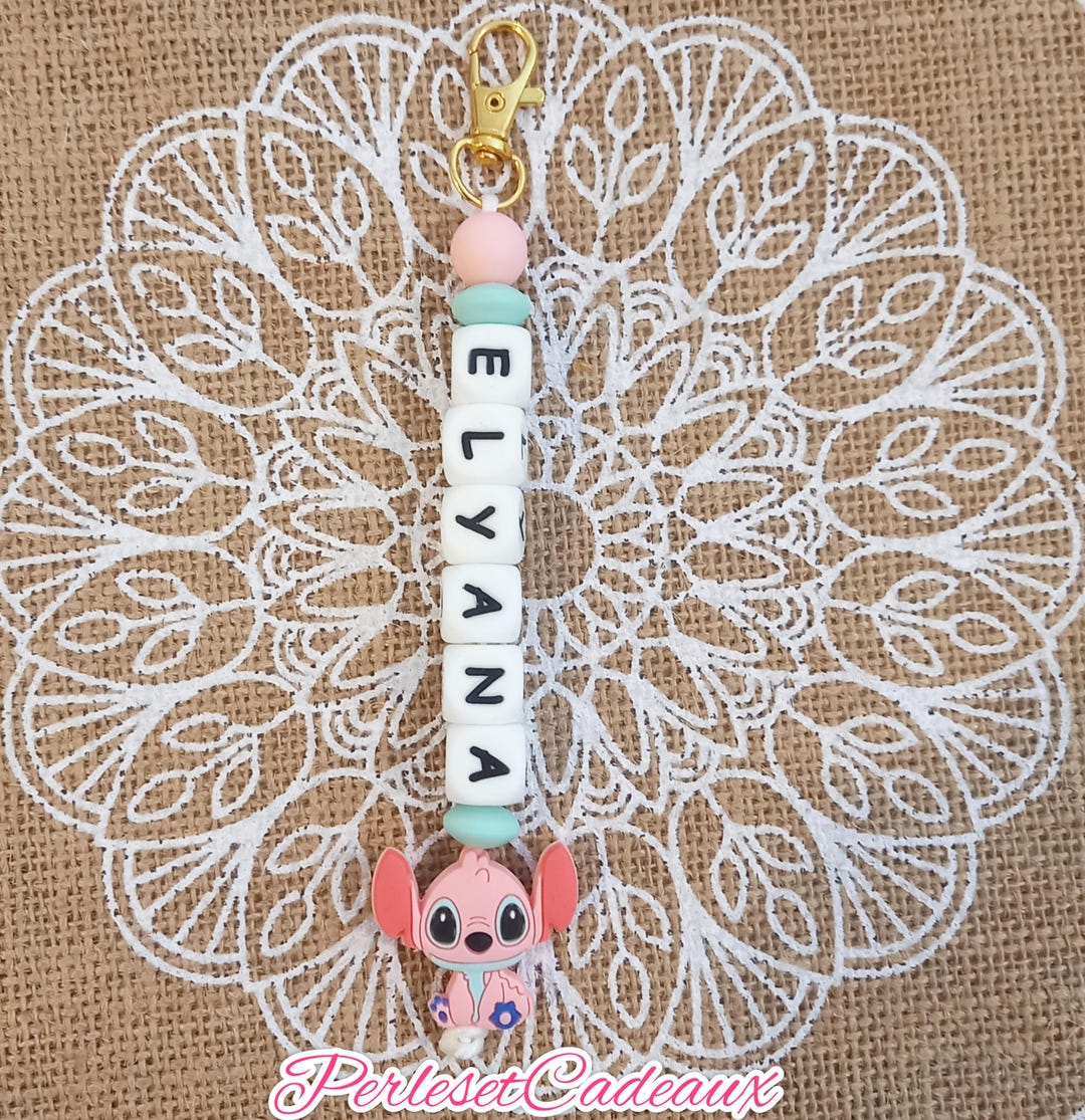 Personalized Angel Stitch Keychain - Etsy
