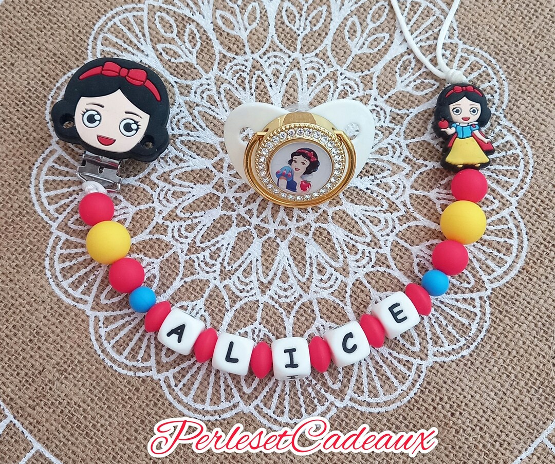 Personalized Princess Girl Pacifier Clip and Matching Pacifier Gift ...