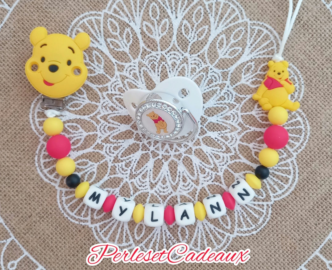 Personalized Winnie the Pooh Pacifier Clip and Matching Pacifier Baby ...