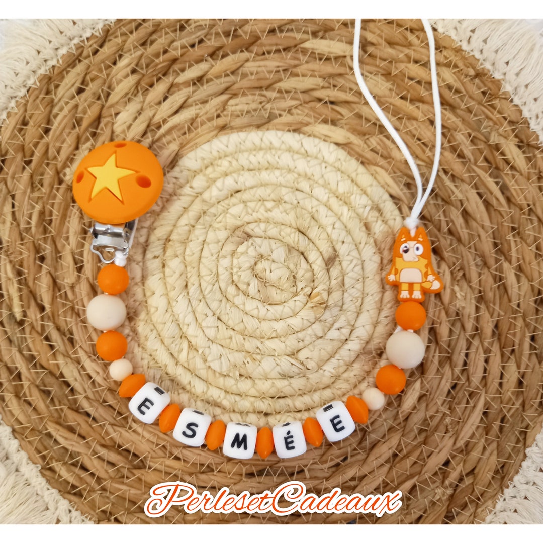 Bingo Bluey Dog Pacifier Clip Bluey Disney Dog Pacifier - Etsy