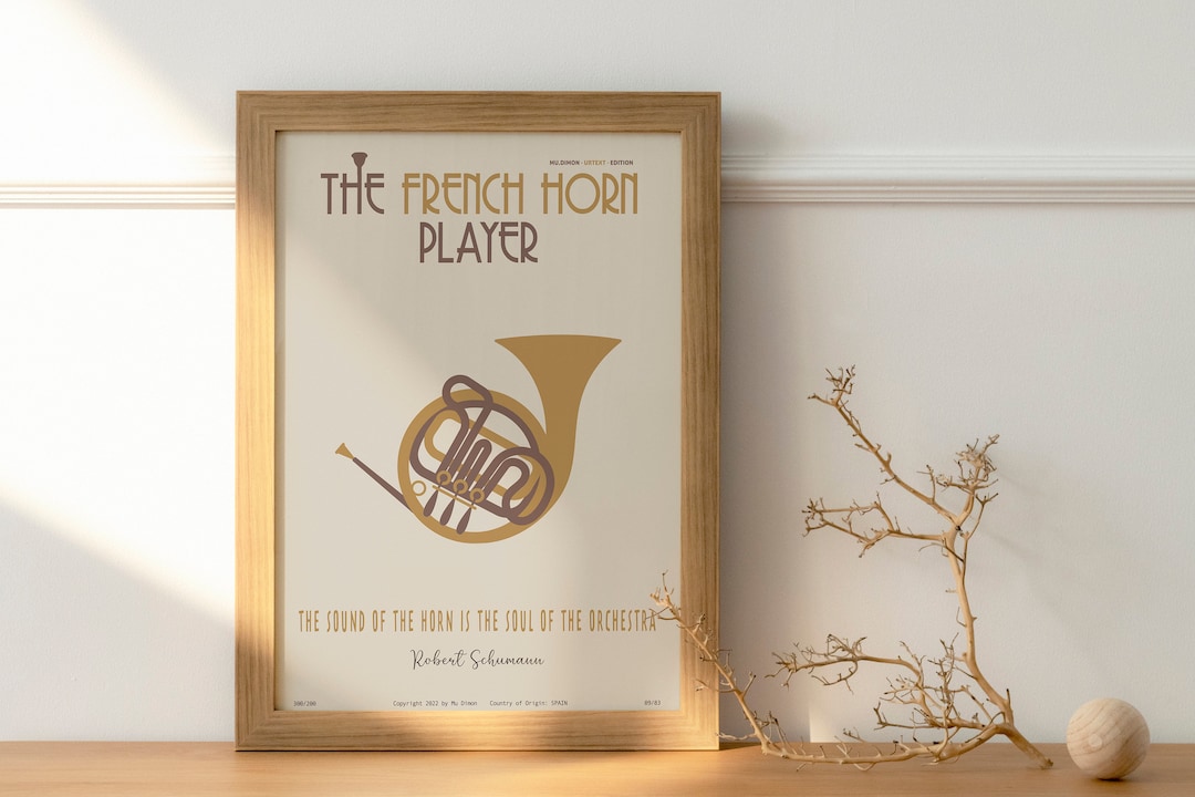 The French Horn Player - Classic Music Poster, Music Wall Art ...