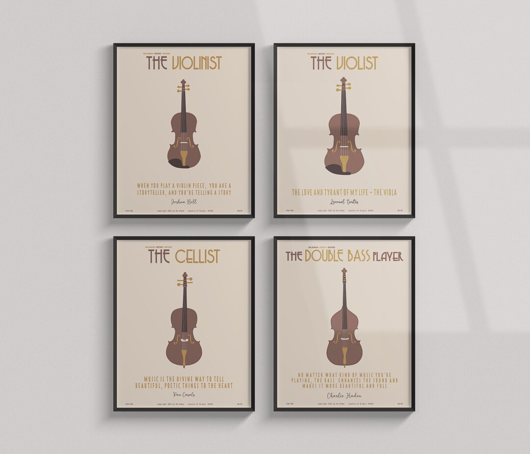 The Strings Collection - Classic Music Posters, Music Wall Art ...