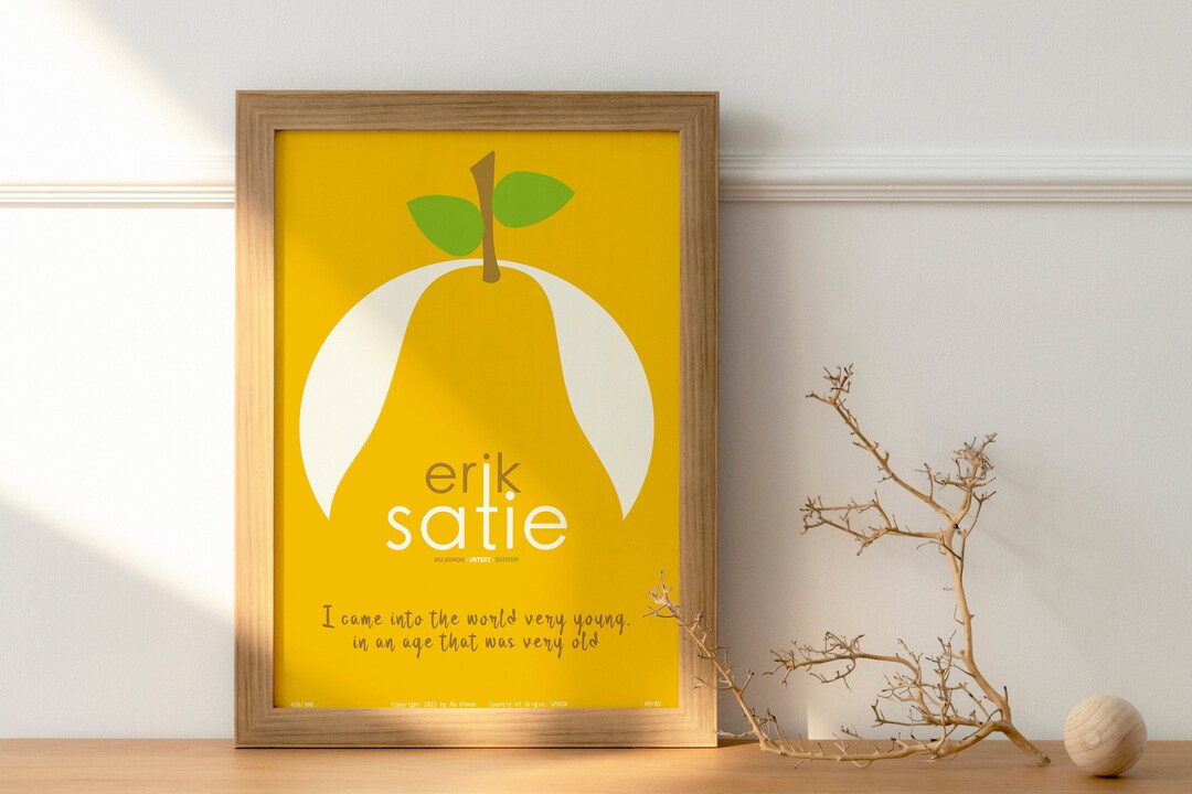 Erik Satie Classical Music Poster, Music Wall Art, Musicians ...