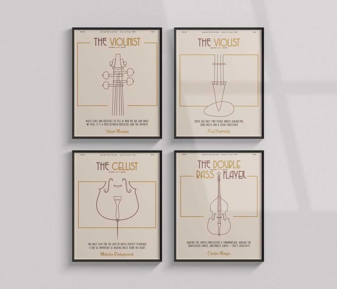 The Strings Collection Classic Music Posters, Music Wall Art, Musicians ...