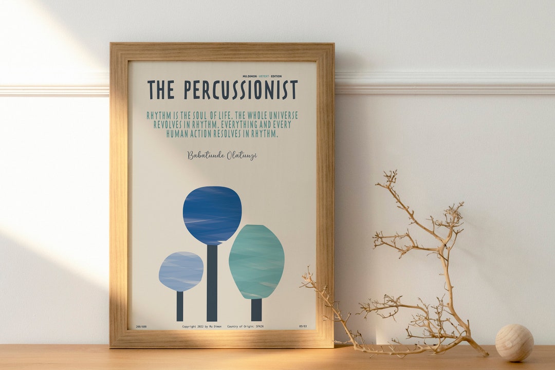 The Percussionist - Classic Music Poster, Music Wall Art, Musicians ...
