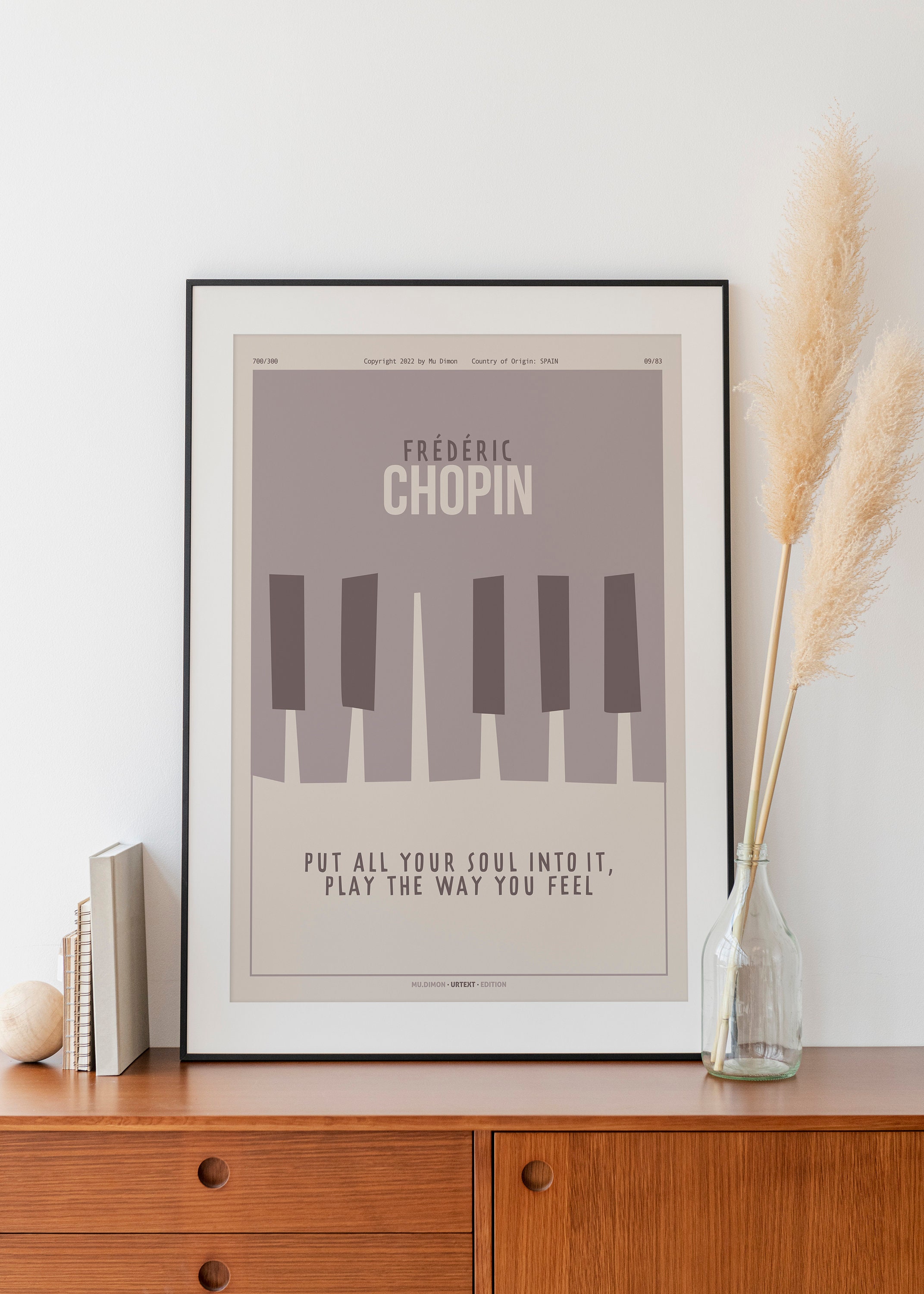 Chopin Classical Music Poster, Music Wall Art, Musicians, Minimalistic ...