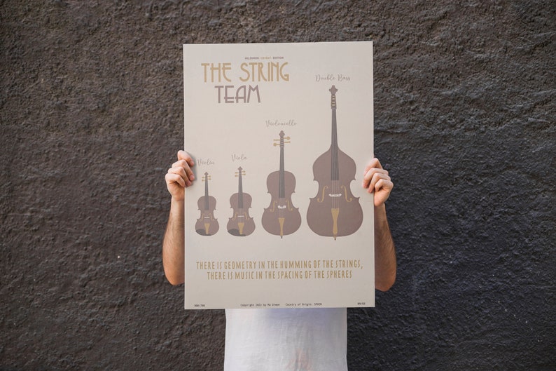 The String Team Classic Music Poster, Music Wall Art, Musicians ...