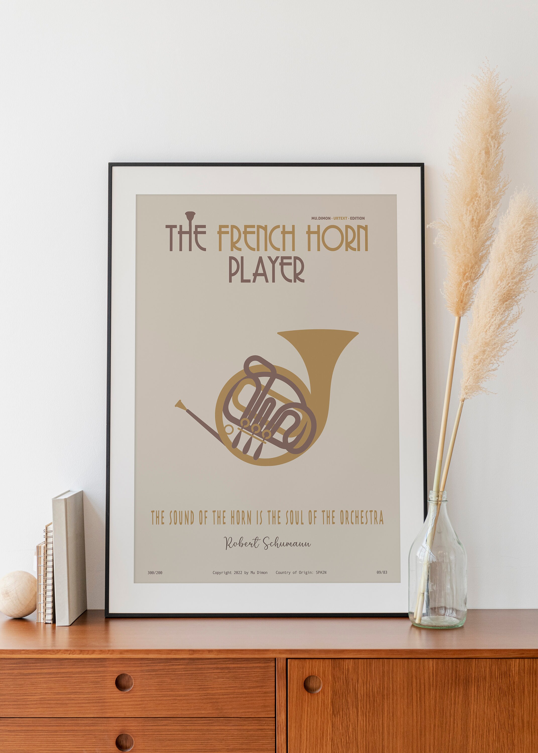 The French Horn Player - Classic Music Poster, Music Wall Art ...