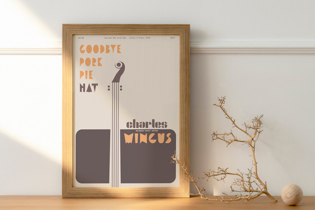 Charles Mingus - Jazz Poster, Music Wall Art, Musicians, Minimalistic ...