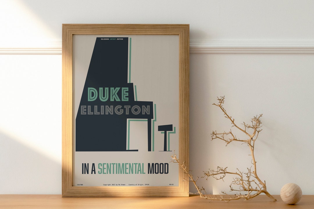 Duke Ellington - Jazz Poster, Music Wall Art, Musicians, Minimalistic ...