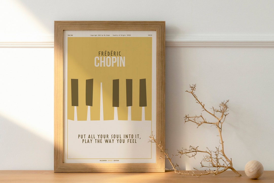 Chopin Classical Music Poster Music Wall Art Musicians - Etsy