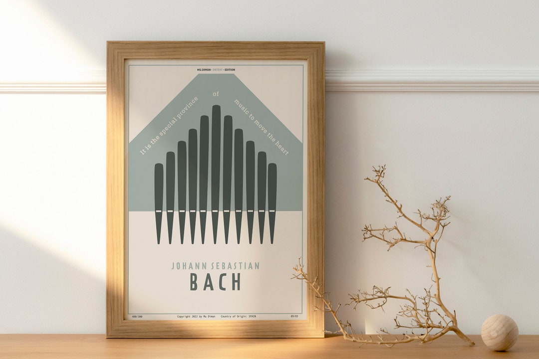 Johann Sebastian Bach - Classical Music Poster, Music Wall Art ...