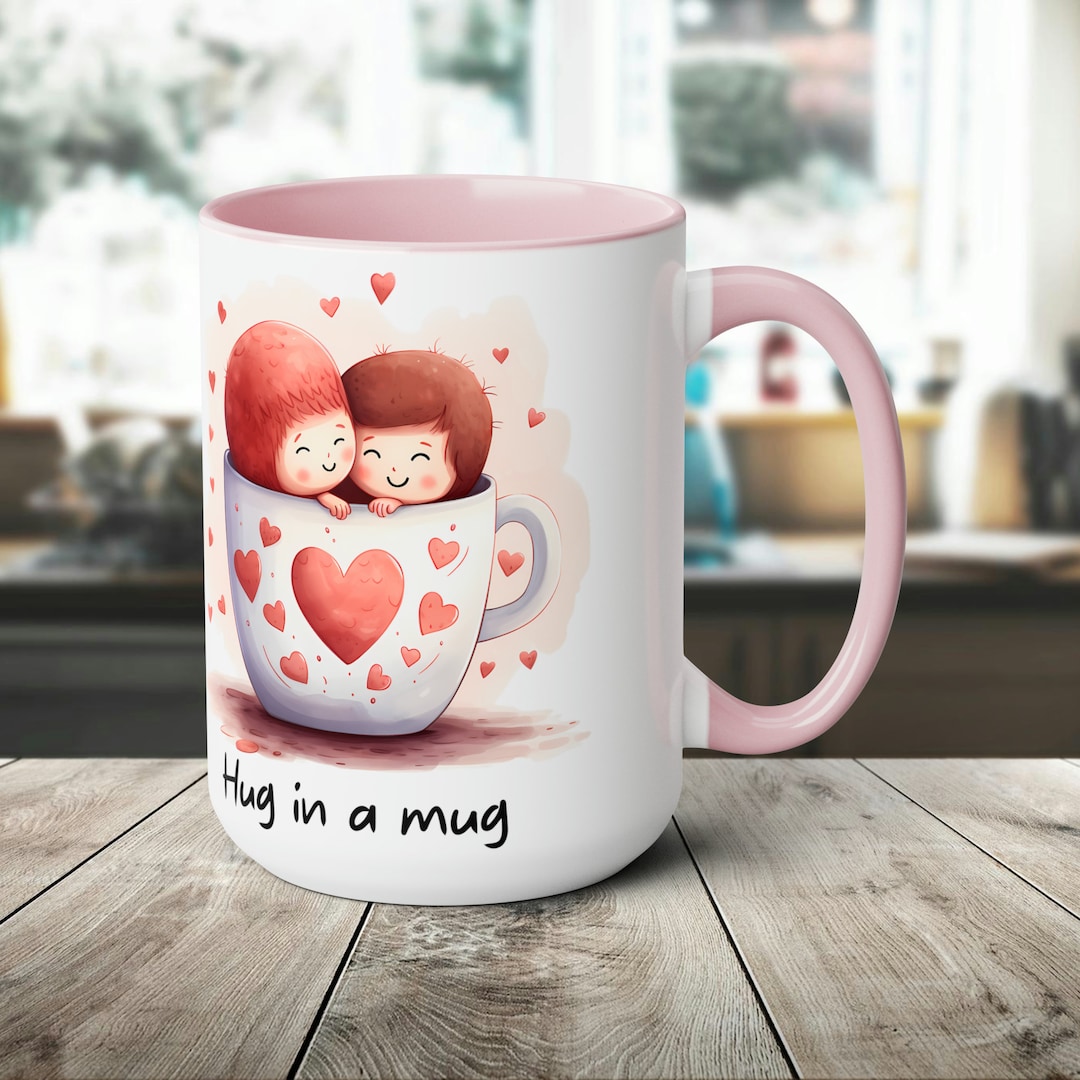 Hug in a Mug Kids, Kids Hug Mug, Girls Hug Mug, Hugging Mug, Friend Hug ...