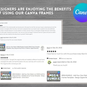 Sea Turtle Canva Frames Bundle - Make Your Own Tortoise Design - Easy ...