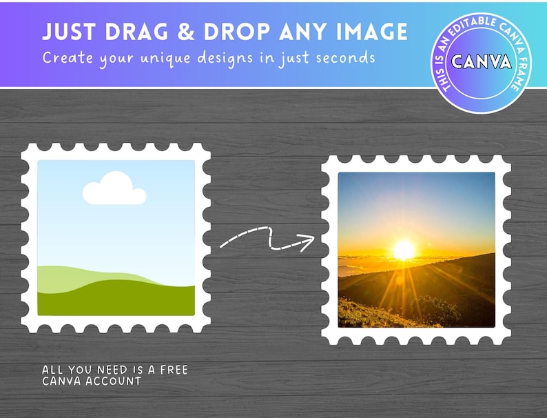 8 Postage Stamp Template, Custom Decorative Stamps, Doodle Stamp ...