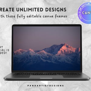 Aesthetic Laptop Mockup Device Computer Canva Frame Screen Mock-up Drag ...