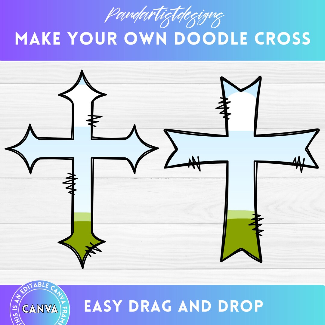 Make Your Own Doodle Cross Design on CANVA With Easy Drag and Drop ...