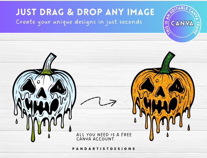 Retro Pumpkin Bundle Canva Frame Template, Checkered Pumpkin Clipart ...