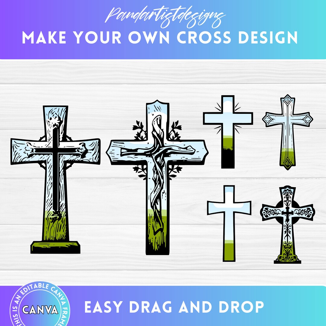 Make Your Own Religious Cross Design on CANVA With Easy Drag and Drop ...