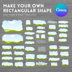 Make Your Own Rectangular Paint Splatter on CANVA DIY - Etsy