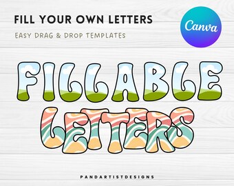 Fillable Canva Letters - Etsy