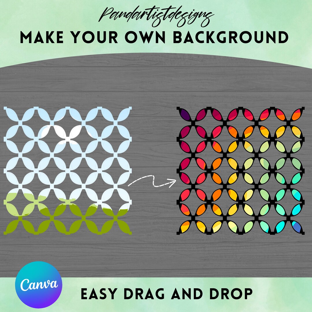 Fill Your Own Seamless Pattern Background on Canva Editable CANVA Frame ...