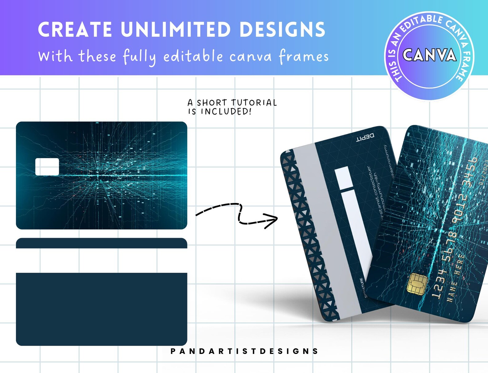 Credit Card Skin Editable Canva Template, Printable Debit Card Skins ...