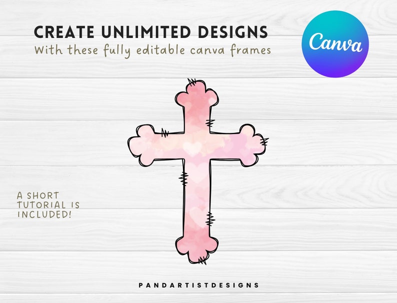 Make Your Own Doodle Cross Design on CANVA With Easy Drag and - Etsy