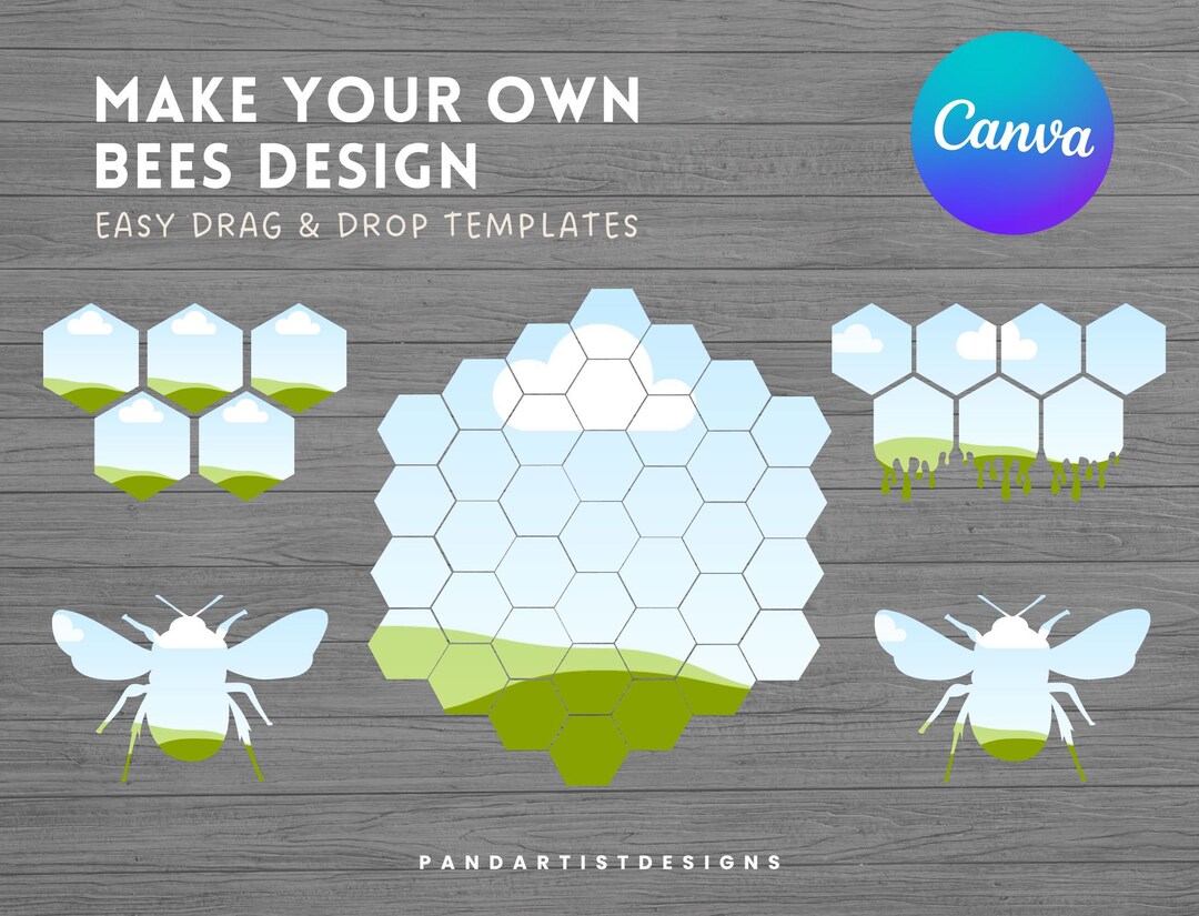 DIY Make Your Own Bees Design on CANVA With Easy Drag and Drop - Etsy