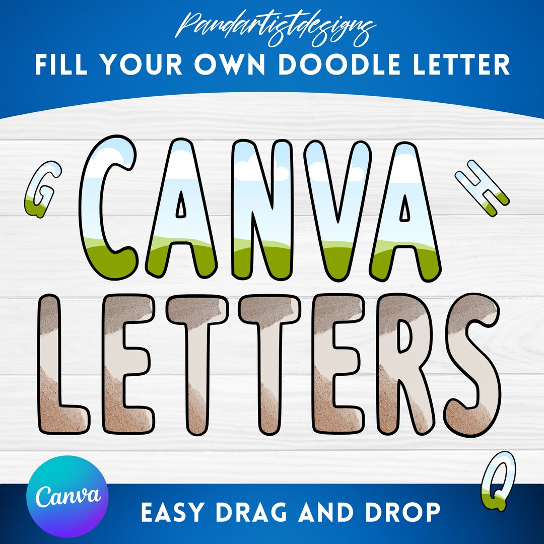 Fill Your Own Uppercase Doodle Letters on CANVA With Easy Drag and Drop ... Fill Your Own Uppercase Doodle Letters on CANVA With Easy Drag and Drop ...