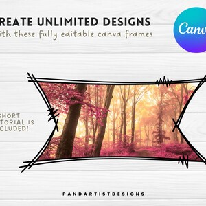 Fill Your Own Doodle With Photo and Background, Editable CANVA Frames ...