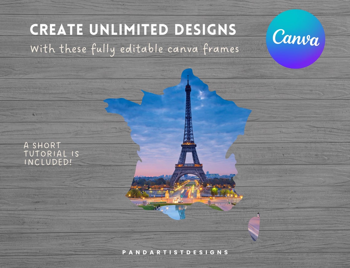 Fill Your Own Europe Map on Canva - European Countries CANVA Frame ...