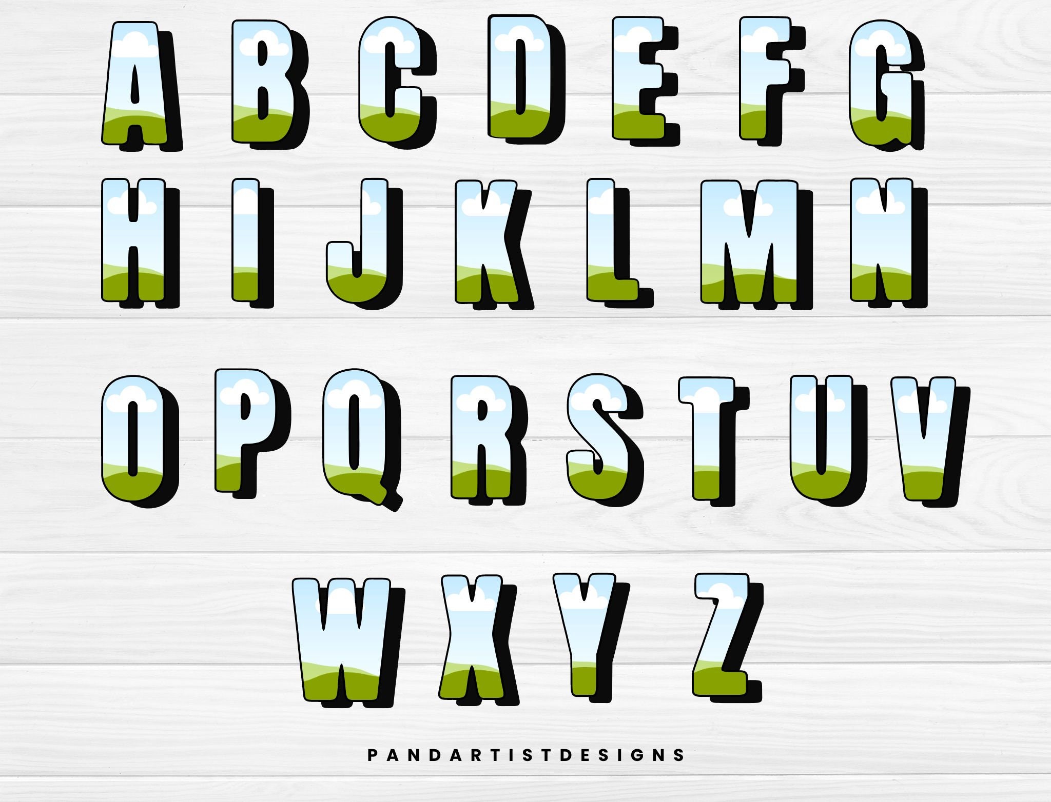 Fill Your Own Wide Letters With Block Shadow, Canva Frame Alphabet ...