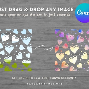 Make Your Own Heart Background on CANVA With Easy Drag and Drop ...